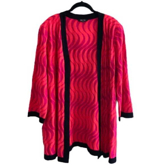 Misook | Sweaters | Misook Wavy Psychedelic Maximalism Pink And Orange ...